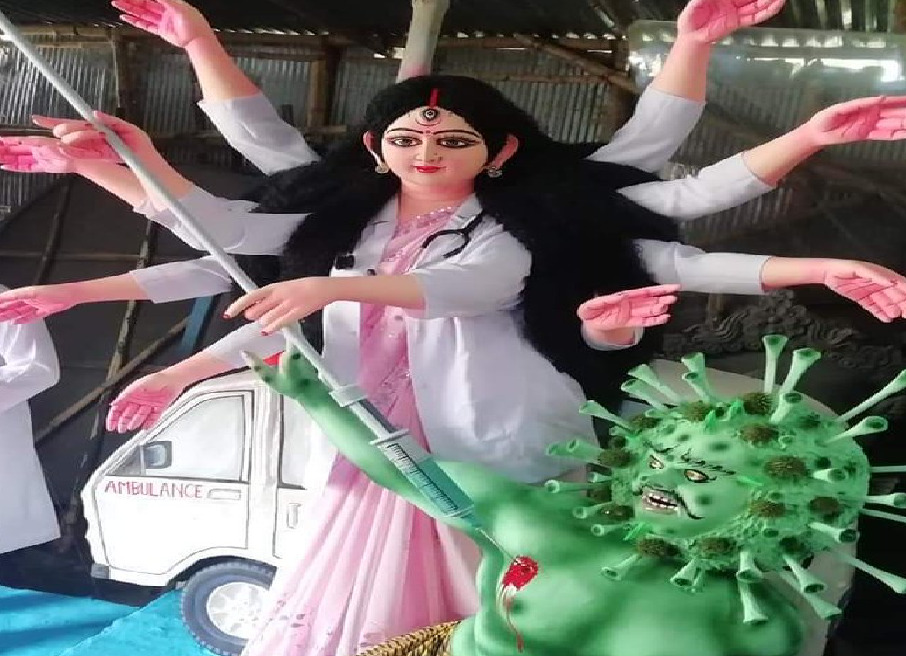 ಕೊರೊನಾಸುರನ ಸಂಹಾರಕ್ಕೆ ಬಂದ ವೈದ್ಯೆರೂಪದ ದುರ್ಗೆ!